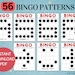 Bingo Pattern Playbook: 56 Unique Patterns for Kids & All Ages Bingo ...