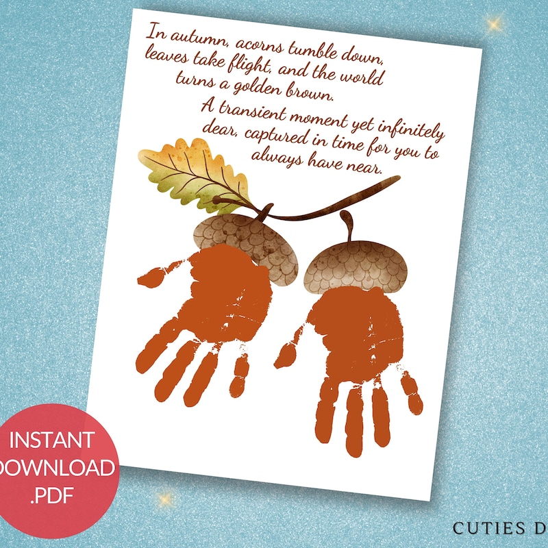 Acorn Handprint - Etsy