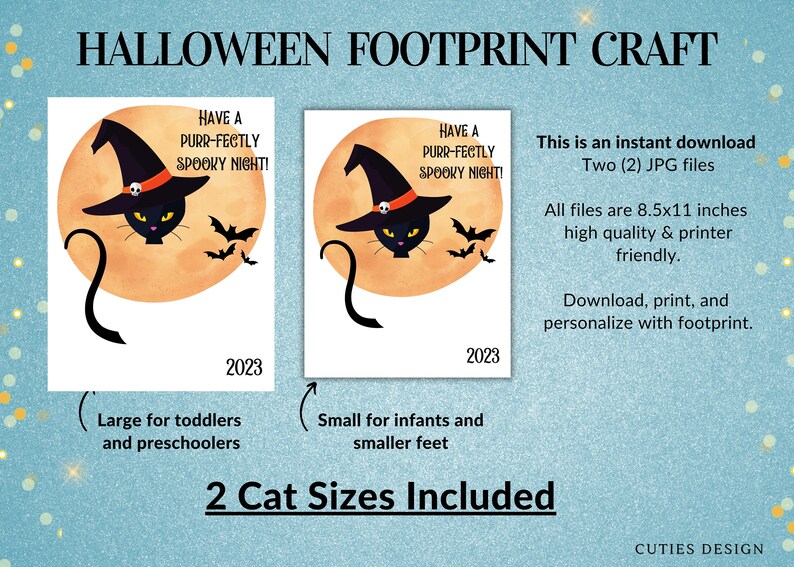 Handprint Art Halloween Preschool Activity Craft for Baby Footprint ...
