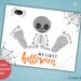 Halloween Gift Printable Footprint Craft for Baby Memory Keepsake Art ...