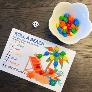 Printable Roll Dice Game, Instant Download Dice Game for Kids and ...