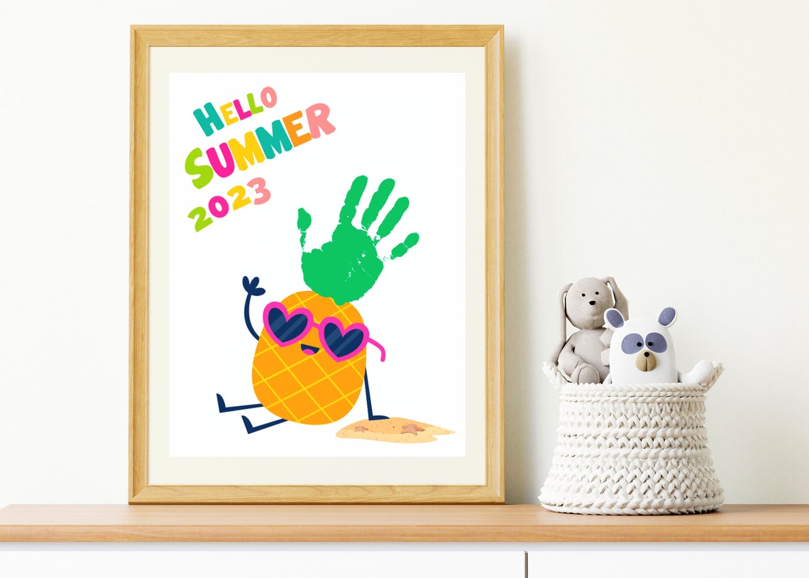 Summer Printable Craft for Baby Toddler Handprint Keepsake Art Craft ...