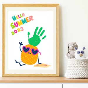 Summer Printable Craft for Baby Toddler Handprint Keepsake Art Craft ...