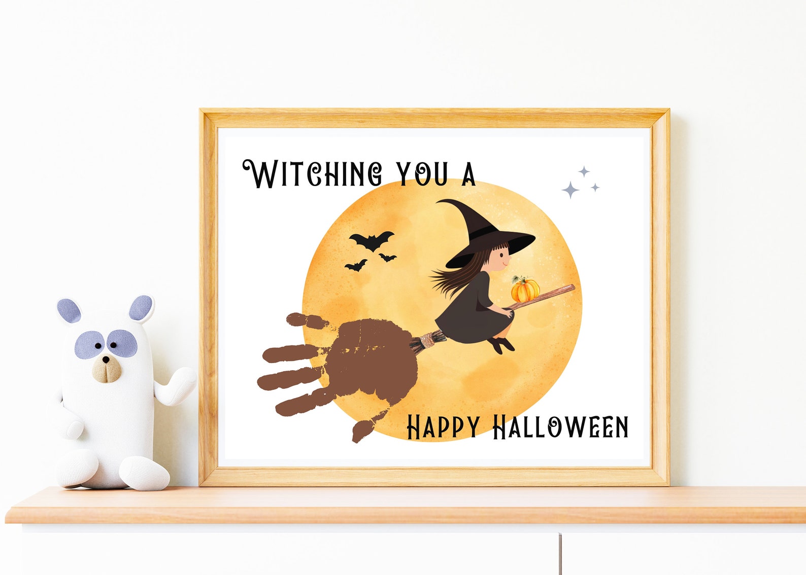 Halloween Gift Printable Craft for Baby Handprint Memory Keepsake Art ...