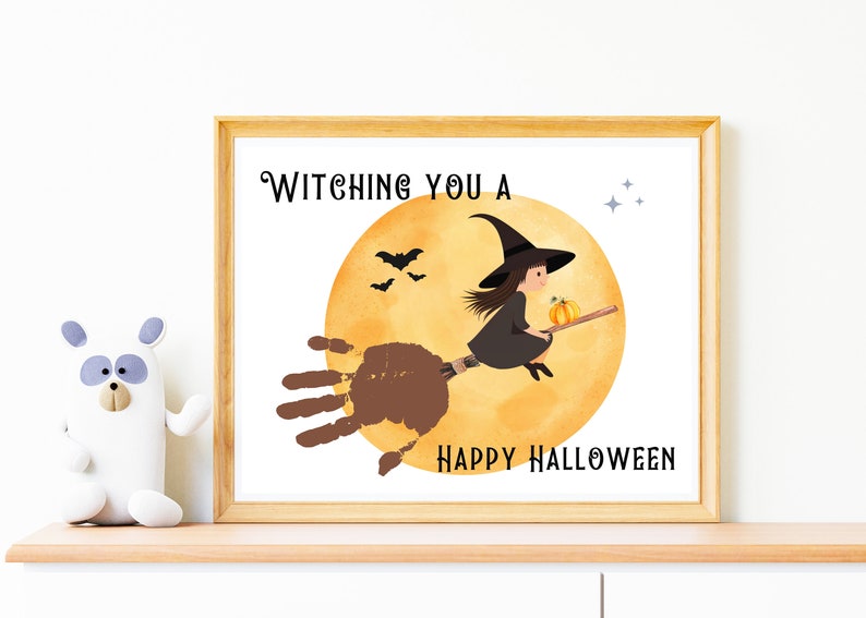 Halloween Gift Printable Craft for Baby Handprint Memory Keepsake Art ...