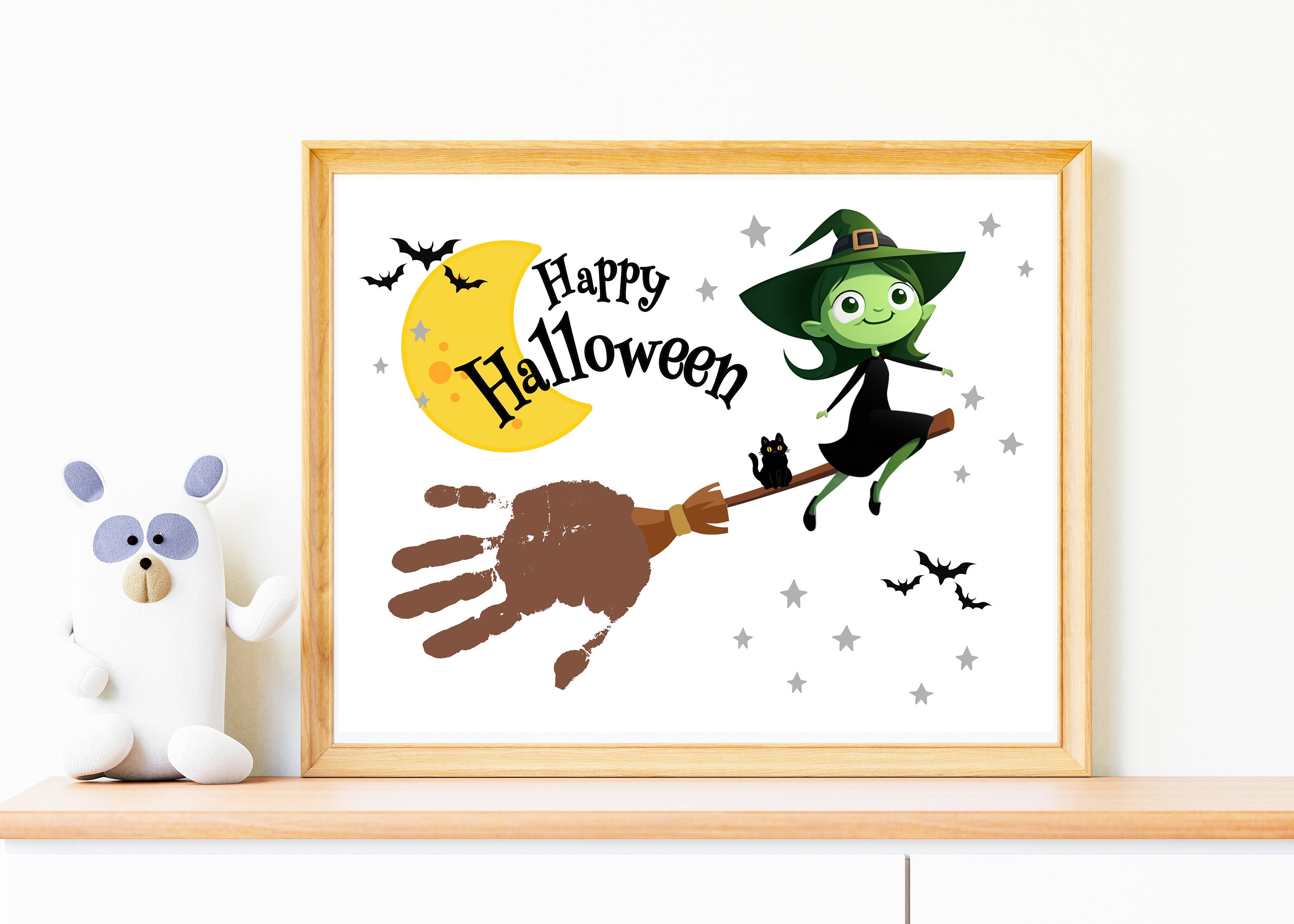 Halloween Handprint Craft for Baby Memory Keepsake Art Teacher Parent ...