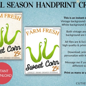 Footprint Fall Craft Printable Thanksgiving Art Baby Memory Keepsake ...