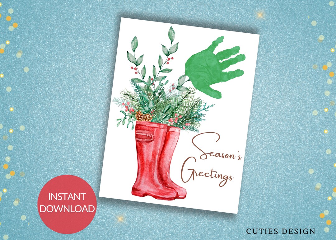 Holiday Handprint Art Kids Preschool Craft Toddler Activity Christmas ...