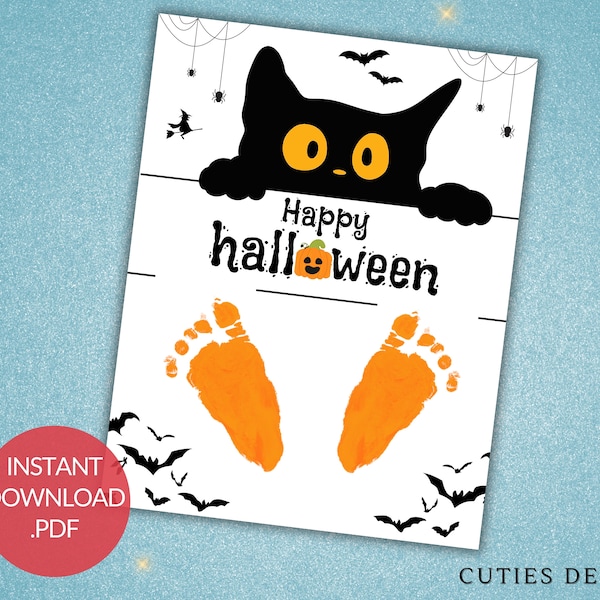 Halloween Handprint Craft - Etsy
