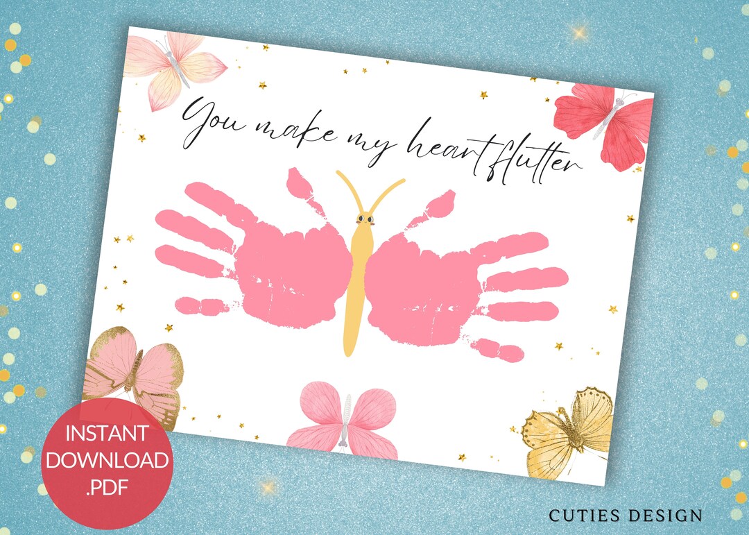 Handprint Art Valentines Day Craft, Happy Valentine's Day Activity for ...