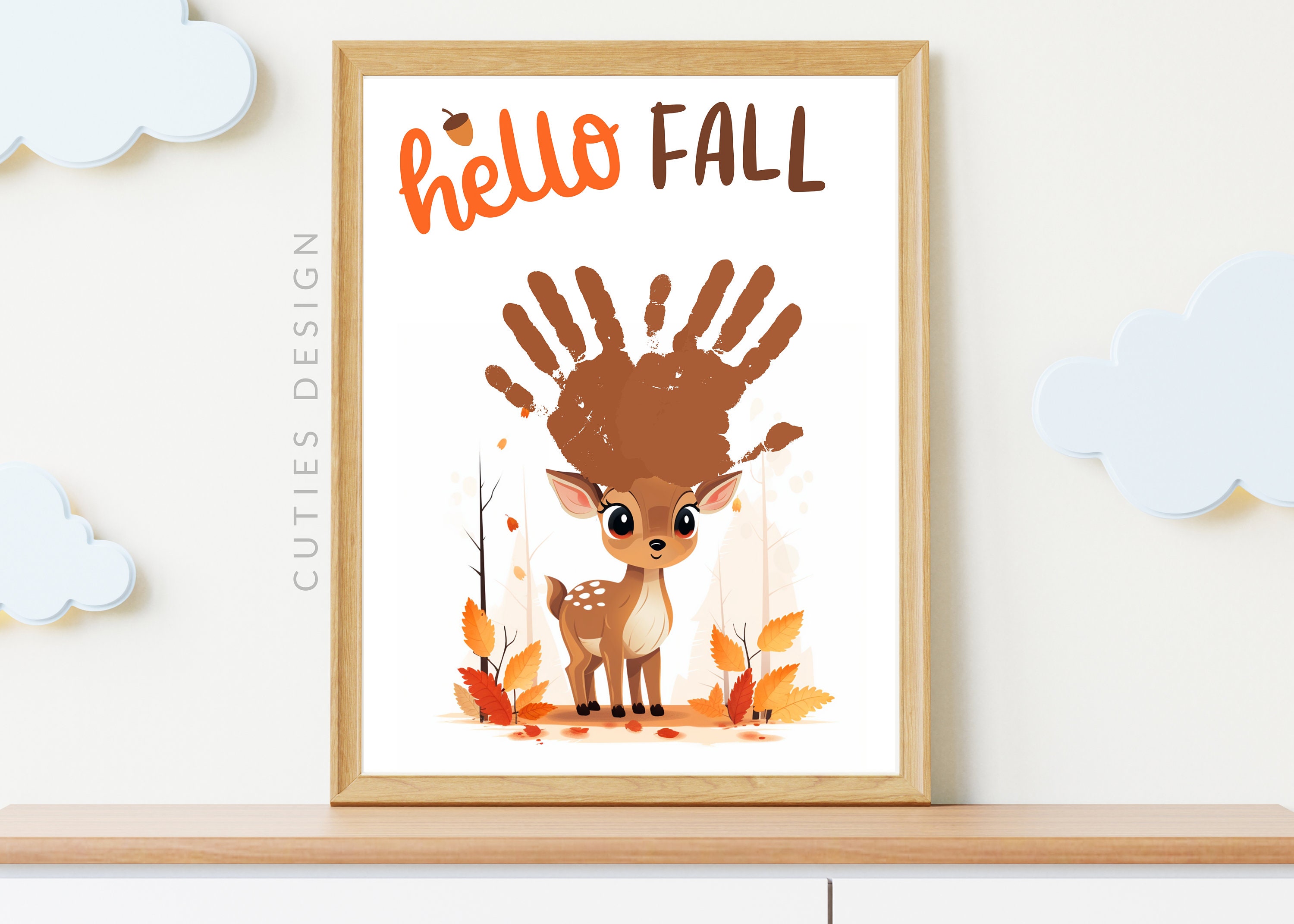 Handprint Art Fall Printable Craft Bundle for Baby Toddler - Etsy UK