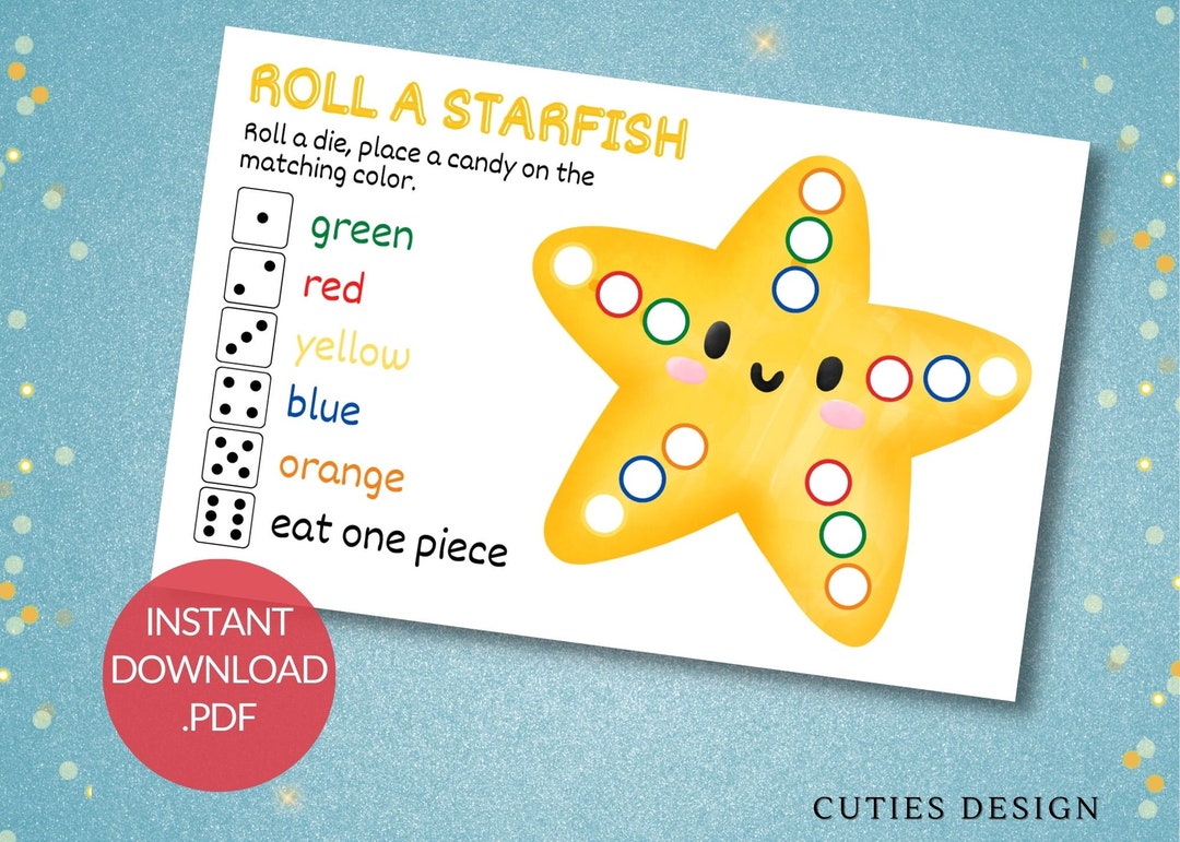 Printable Roll Dice Game, Instant Download Dice Game for Kids and ...