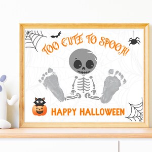 Halloween Gift Printable Craft for Baby Skeleton Footprint Memory ...