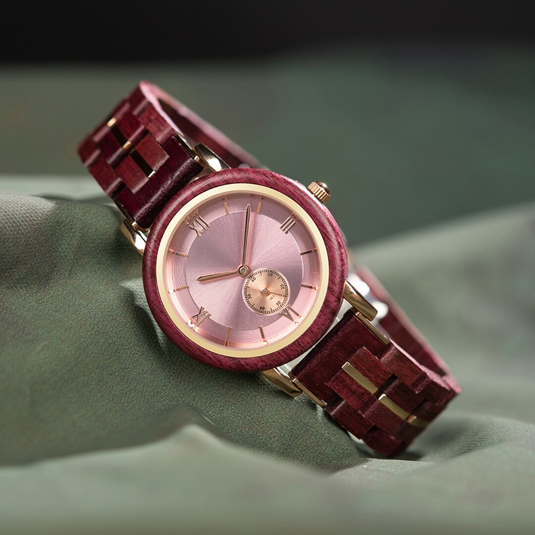 Personalised Wooden Watch, Custom Engraved Women's Gift - Etsy