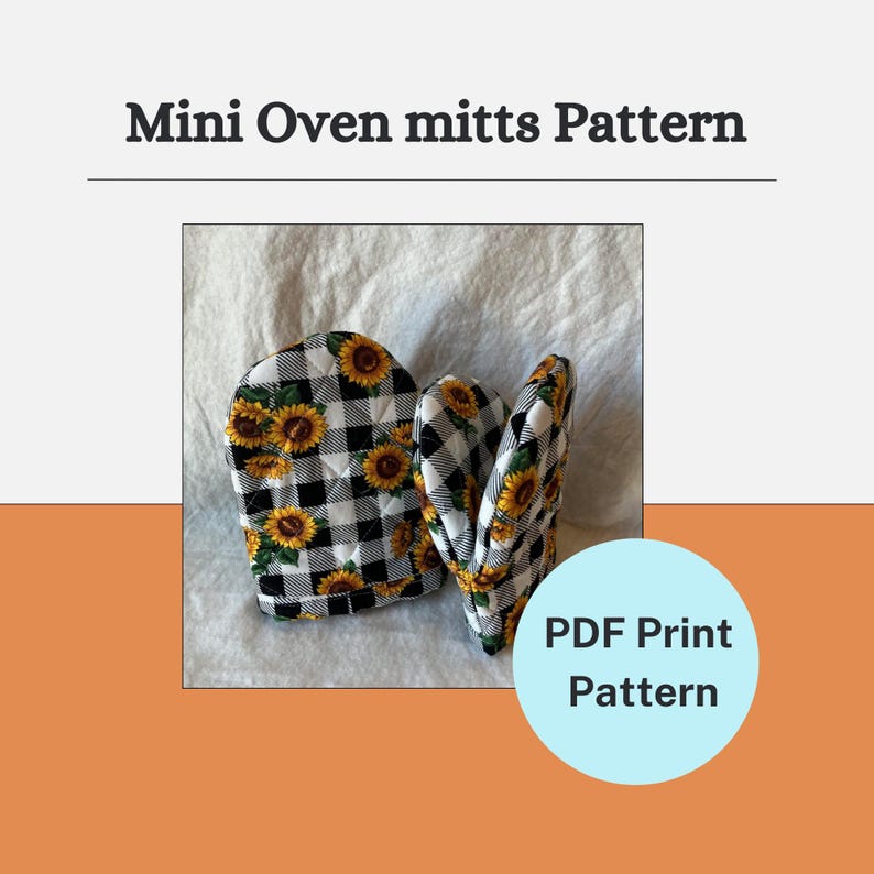 Mini Oven Mitt Sewing Pattern: Beginner Friendly PDF (digital Download ...