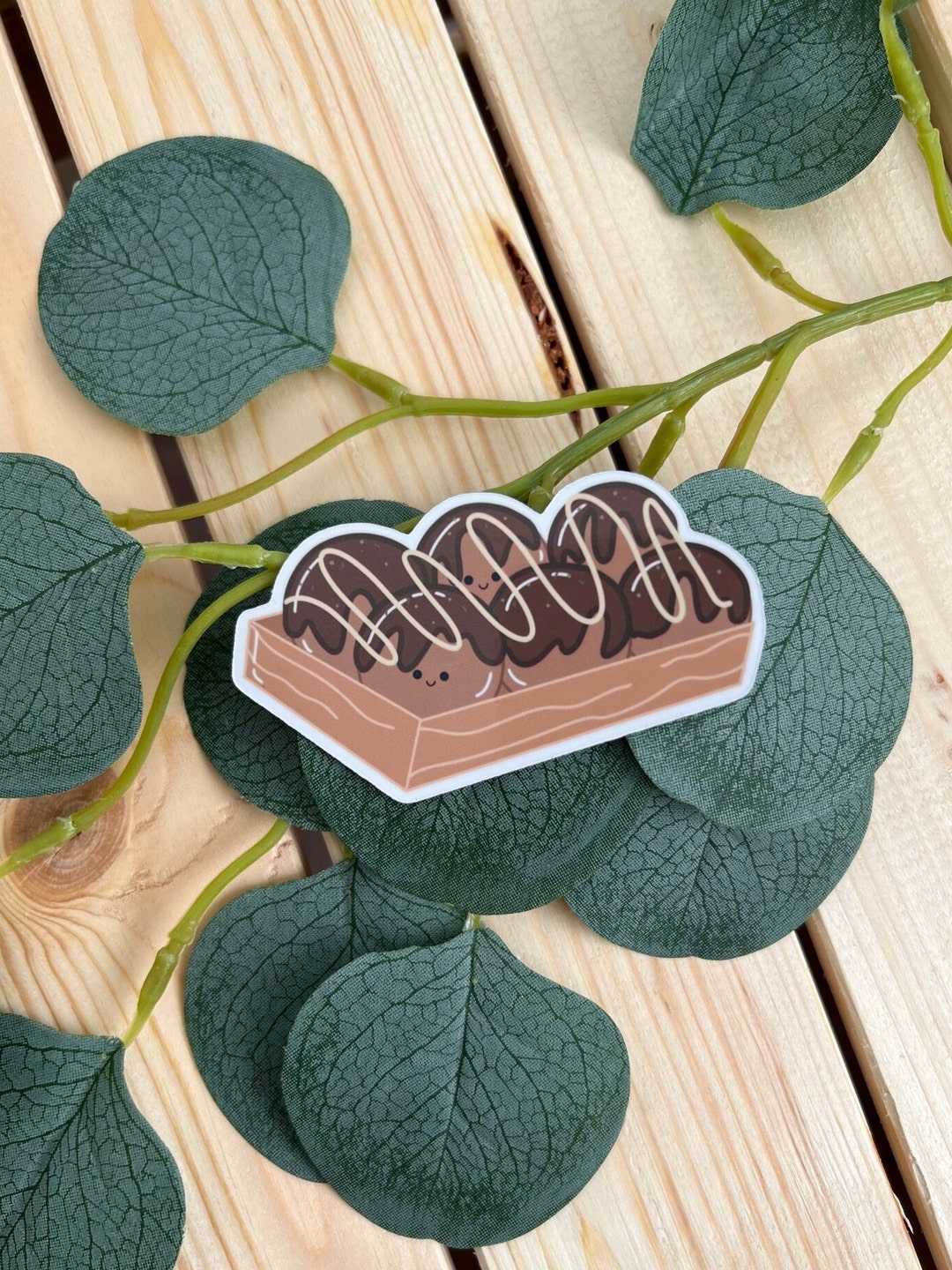 Takoyaki Sticker | Cute Japanese Street Food Vinyl Sticker Kawaii ...