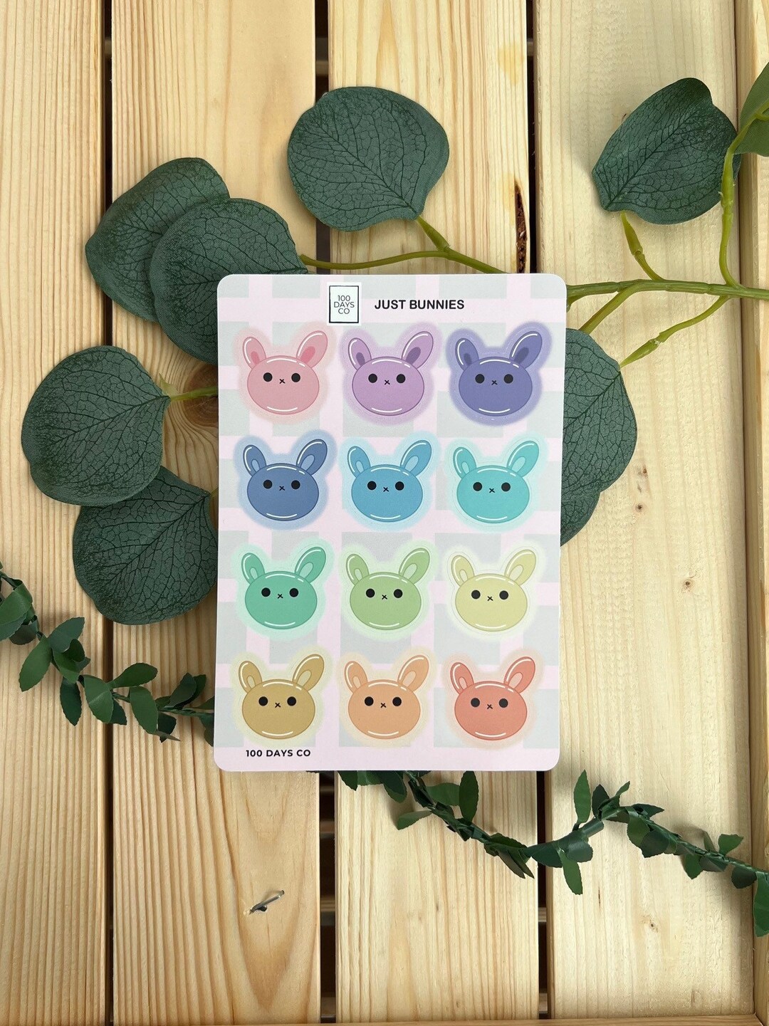 Colourful Bunny Stickers | Journal, Planner, Mood Stickers, Bullet ...