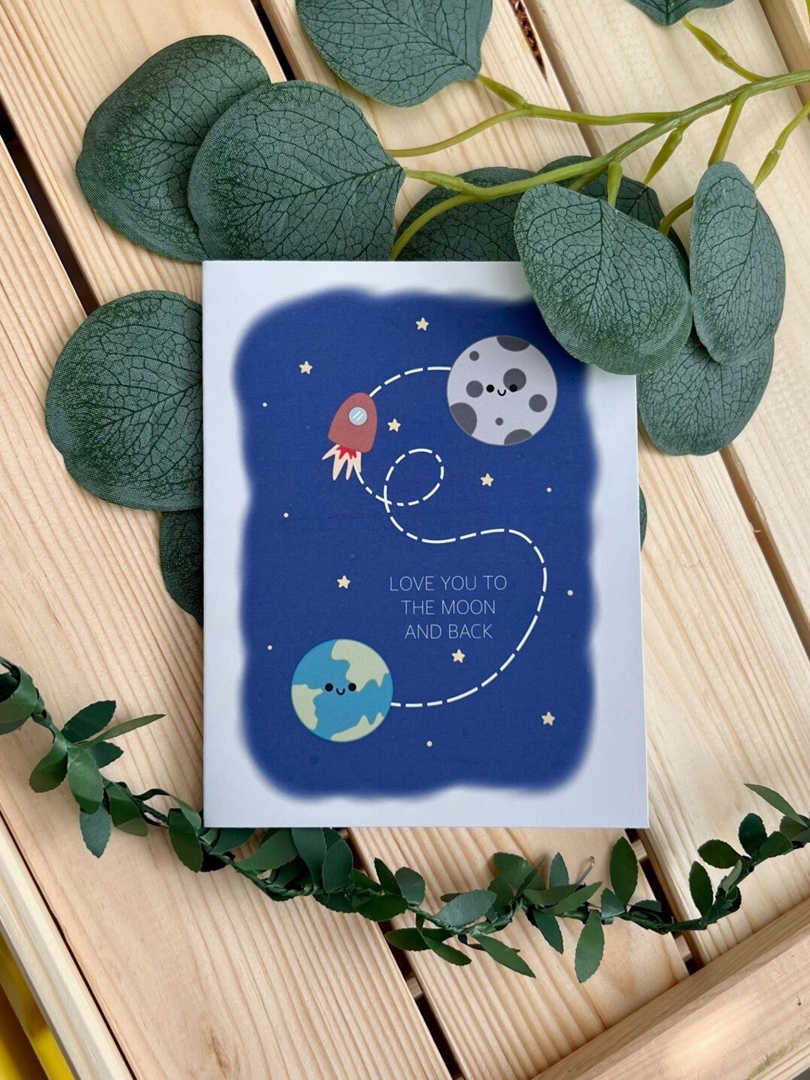 Moon and Back Card | Anniversary Card, Love Card, Love You to the Moon ...