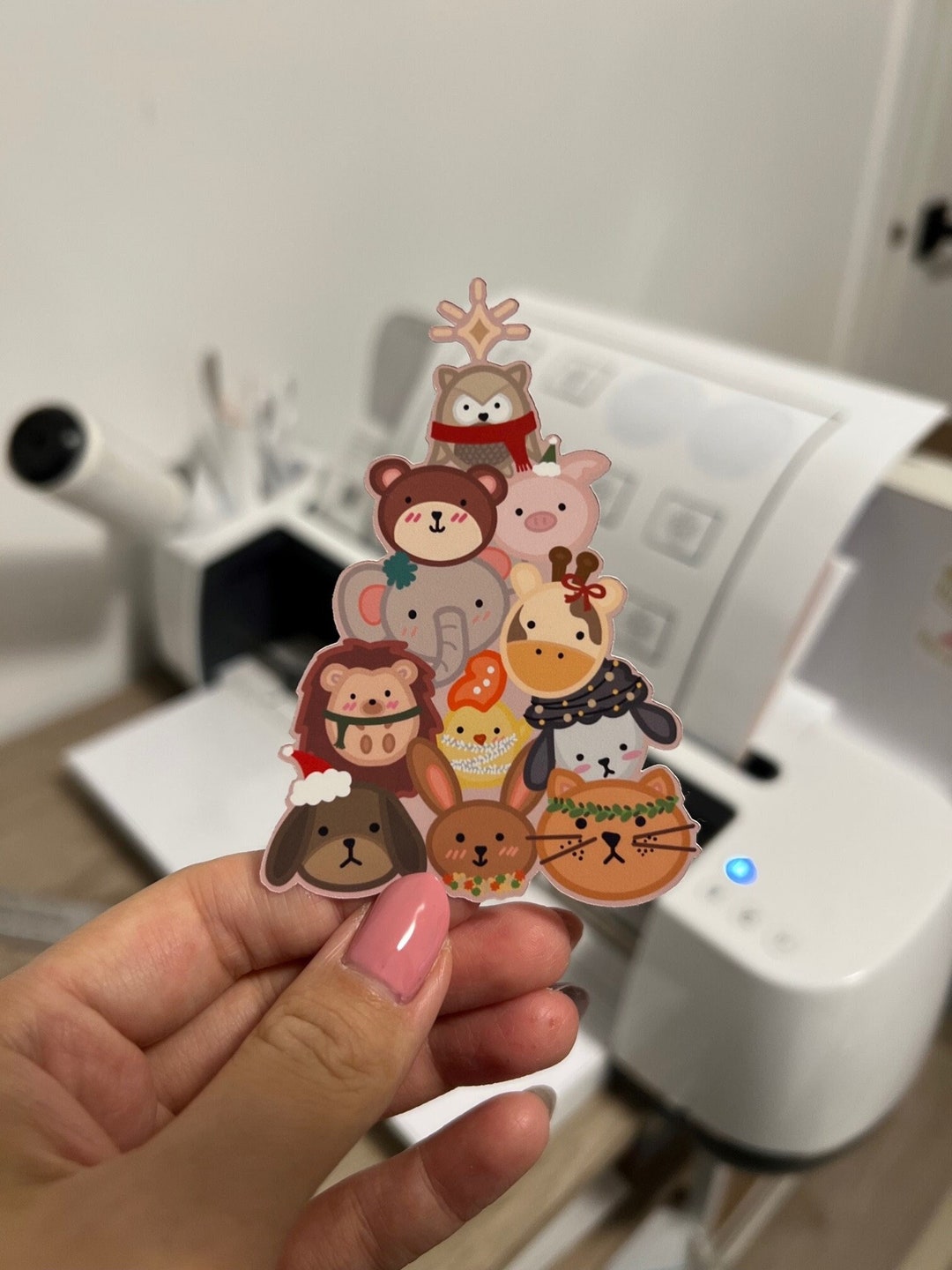 Animal Christmas Tree Magnet | Christmas, Holiday Season, Fridge ...