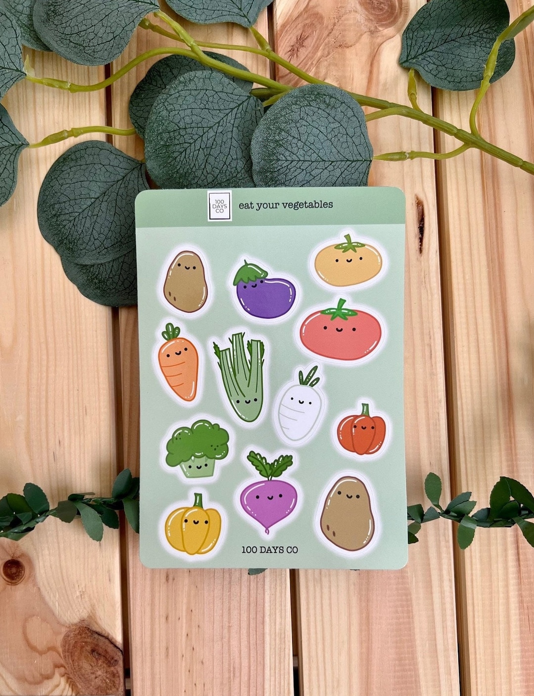 Eat Your Vegetables Sticker Sheet | Veggies Fruits Farmers Market Green ...