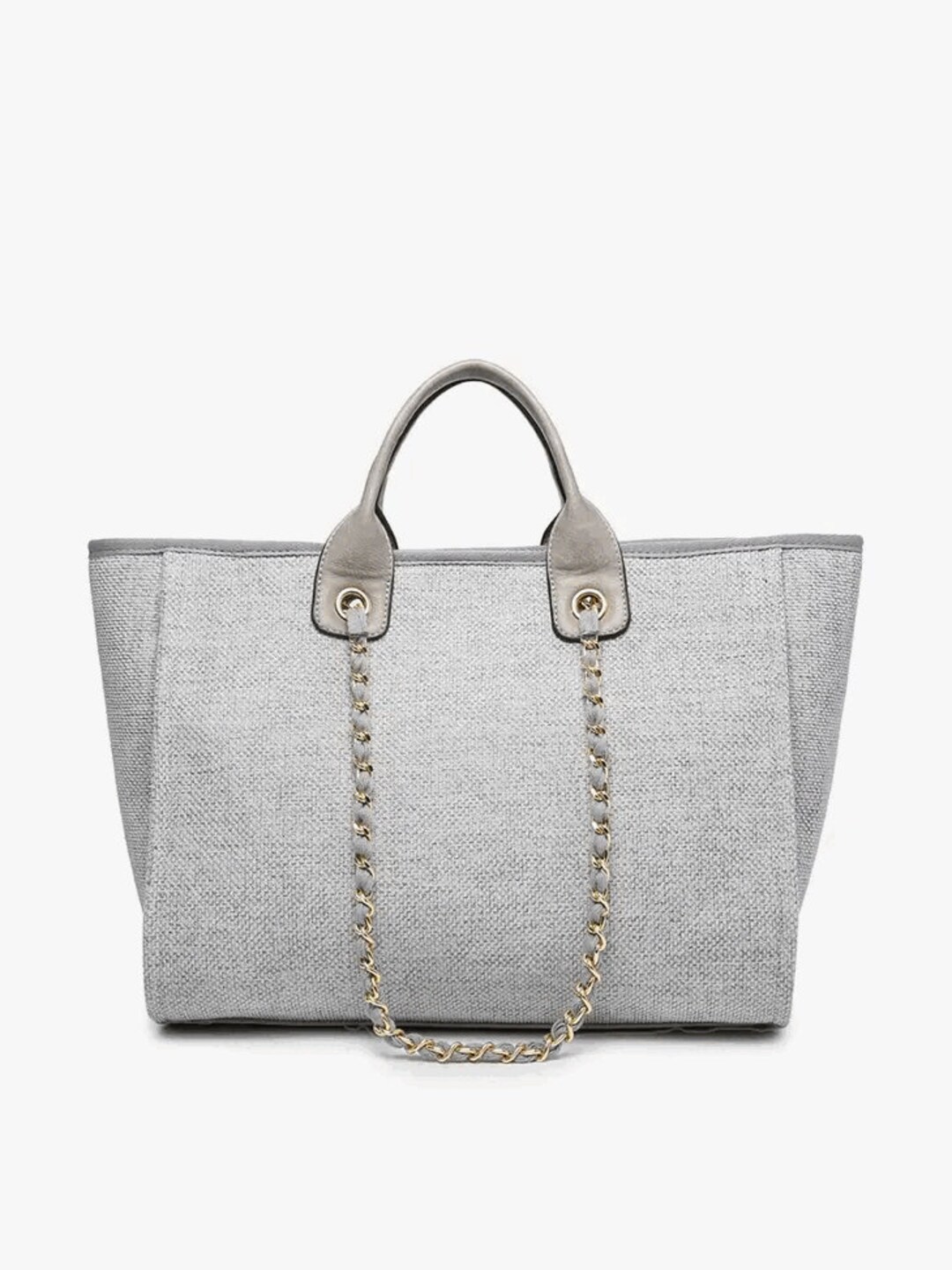 Jen & Co Handbag Tote-canvas Bag-canvas Purse-tote Handbag-gray Laptop ...