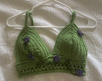 Crochet Flower Bralette - Etsy