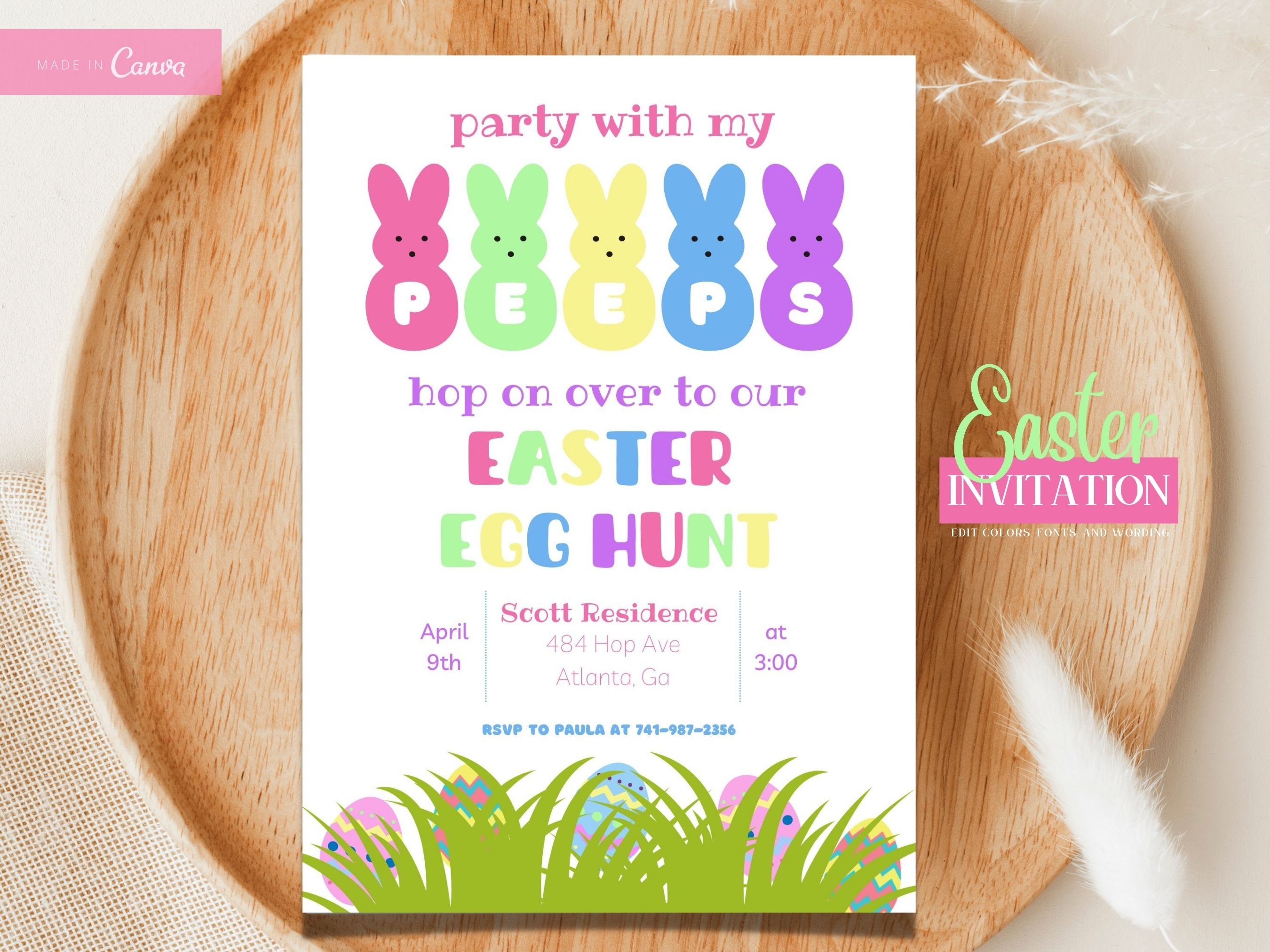 Easter Invitation Easter Invitation Template Easter Egg Hunt Easter ...