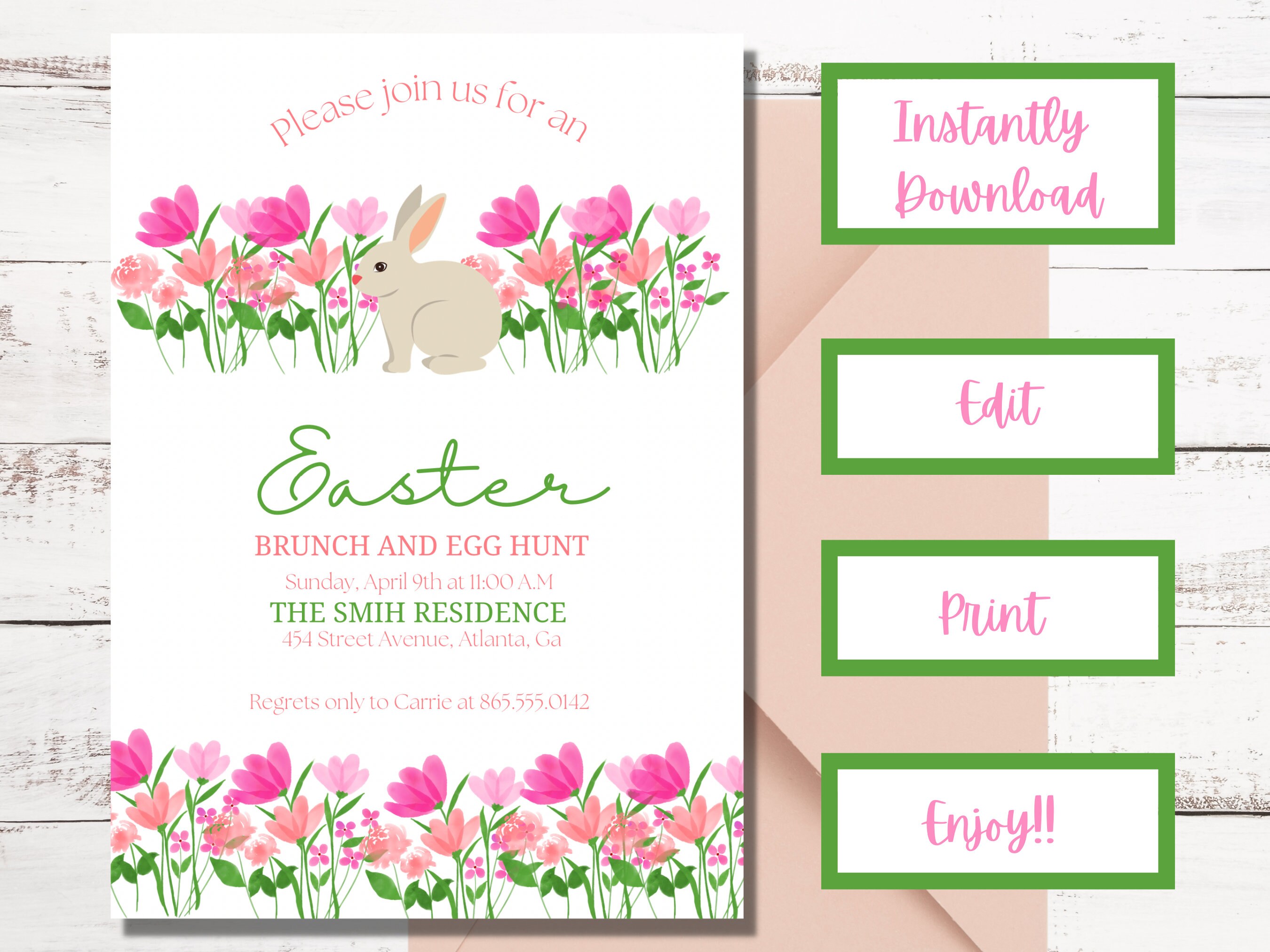 Easter Invitation Easter Invitation Template Easter Egg Hunt Easter ...