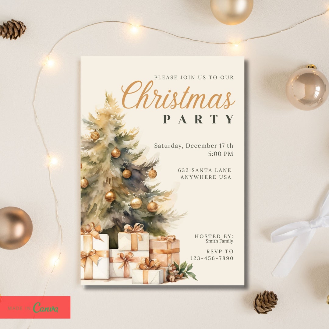 Christmas Party Invitation Christmas Party Invite Christmas Party ...