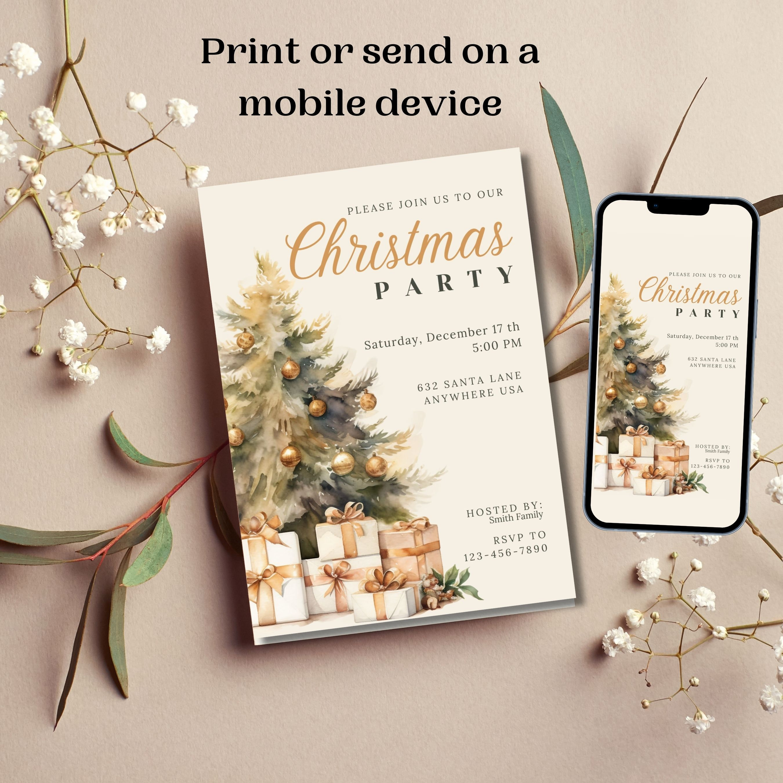 Christmas Party Invitation Christmas Party Invite Christmas Party ...