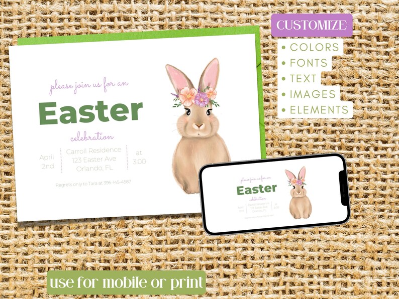 Easter Invitation Easter Invitation Template Easter Egg Hunt Easter ...