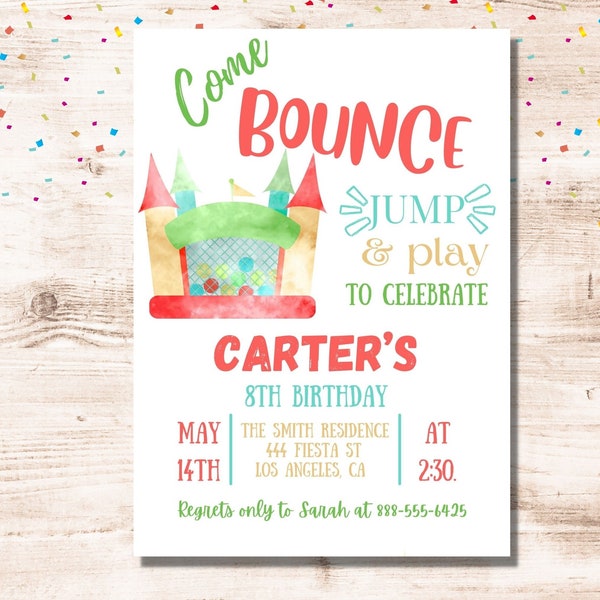Bounce House Template - Etsy