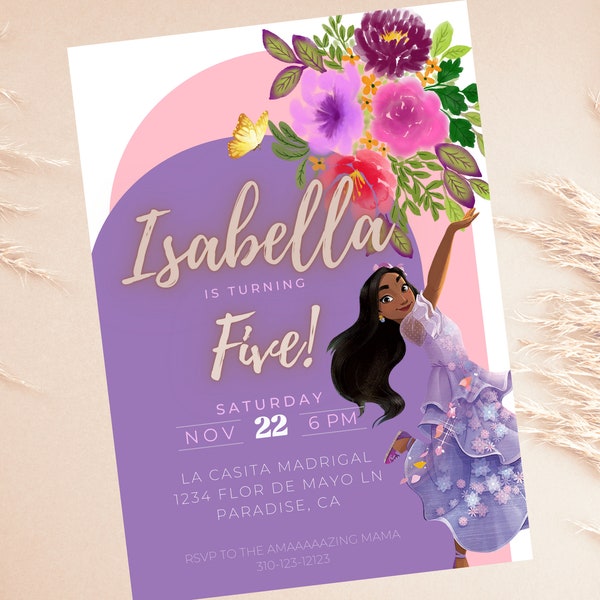 Isabella Birthday Invitation - Etsy