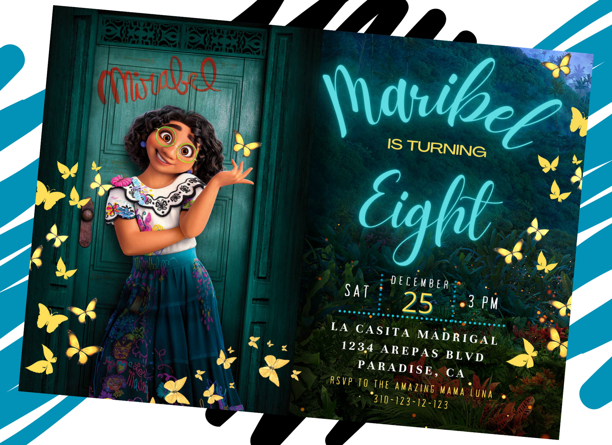 Encanto Birthday Invitation: Maribel, Isabela, Luisa (digital Download ...