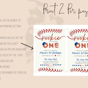 Rookie of the Year First Birthday Invitation, Our Little Rookie is ...