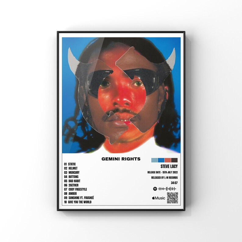 Album Poster Gemini Rights Steve Lacy A3 Glossy Print - Etsy