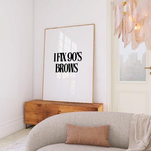 Brow Studio Decor, Brow Artist Wall Art Printables, Hairstylist Gift ...