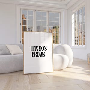 Brow Studio Decor, Brow Artist Wall Art Printables, Hairstylist Gift ...