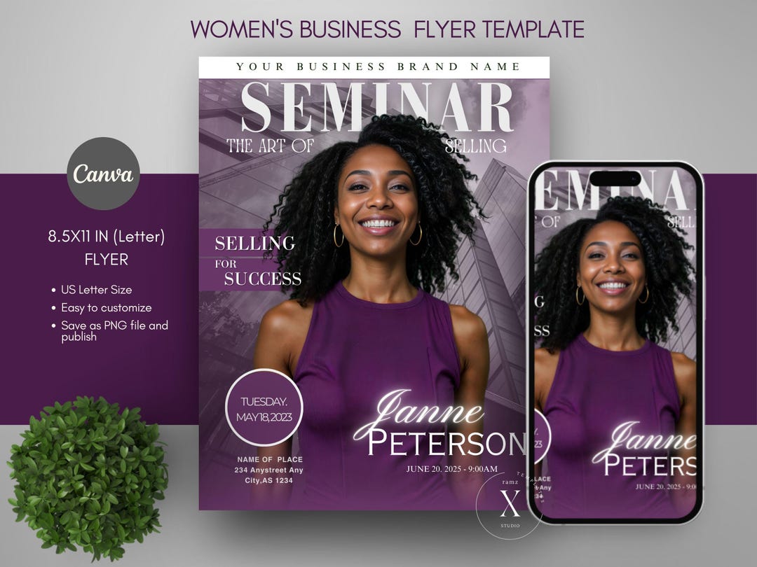 DIY Seminar Flyer | Editable Canva Flyer Template| Masterclass Flyer ...