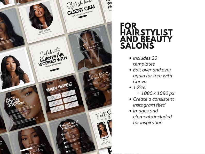 Hairstylist Instagram Posts Templates | Hair Salon Instagram ...