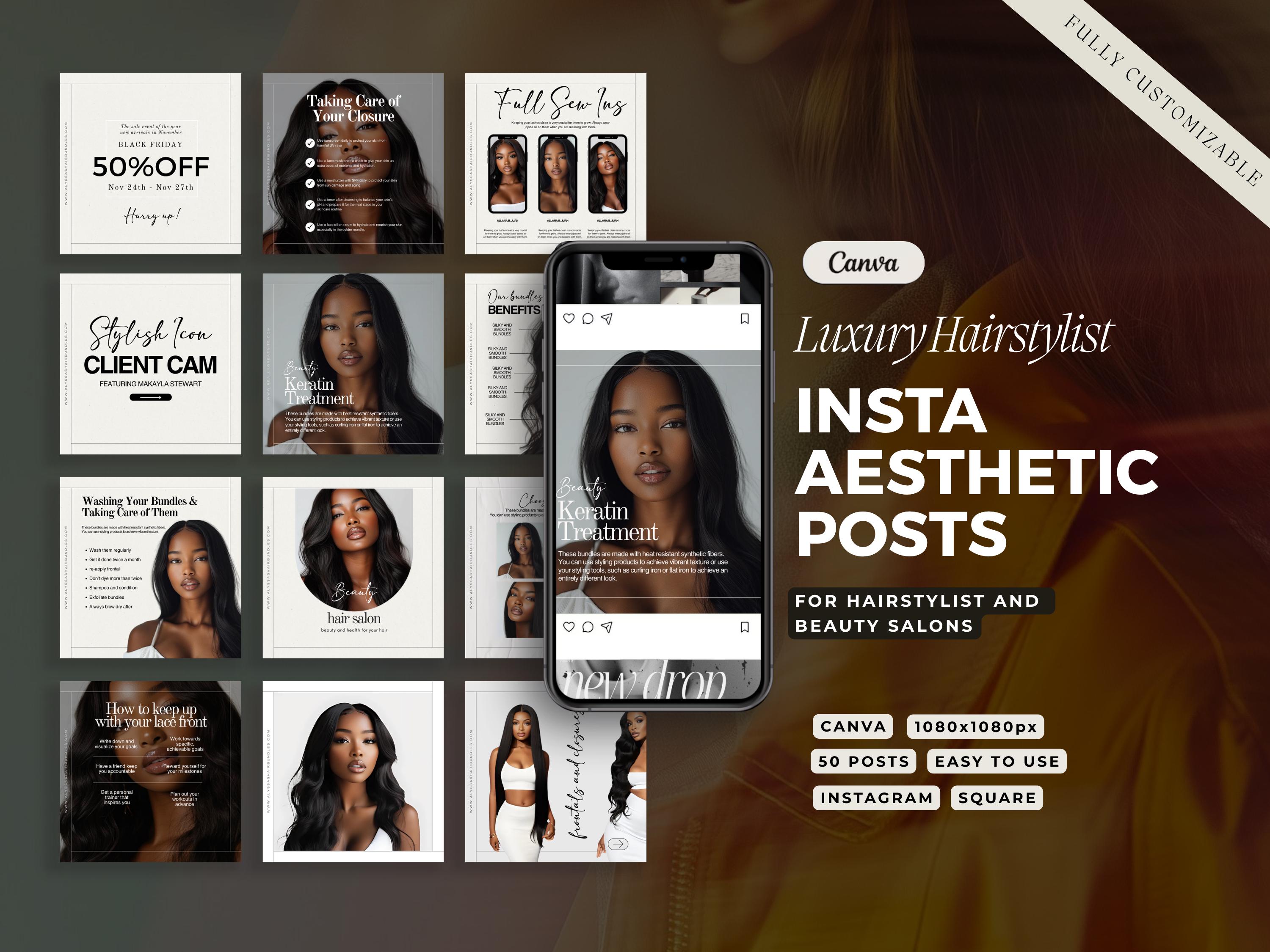 Hairstylist Instagram Posts Templates | Hair Salon Instagram ...