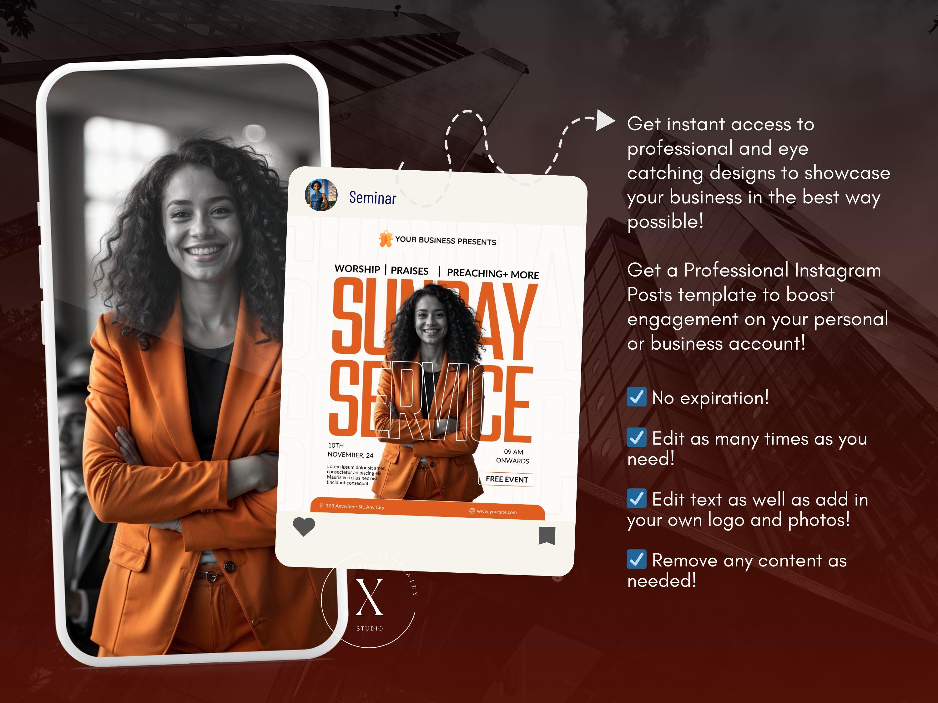 Church Service Flyer, DIY Flyer Template Design | Fellowship Service ...