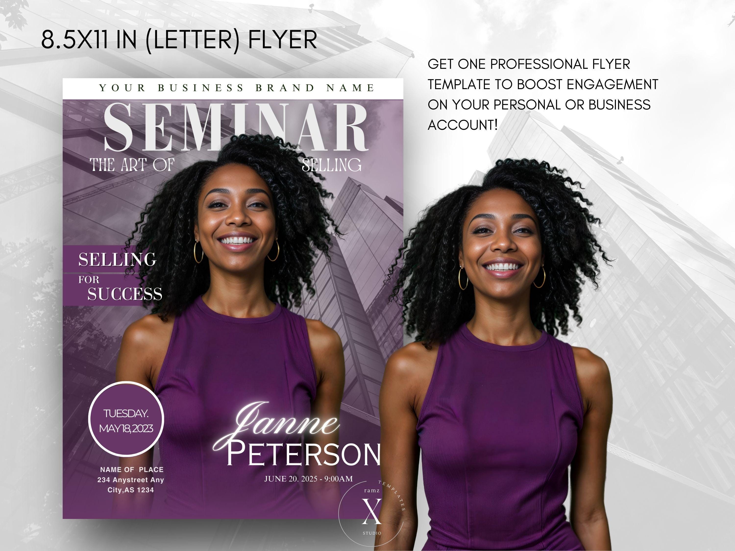DIY Seminar Flyer | Editable Canva Flyer Template| Masterclass Flyer ...