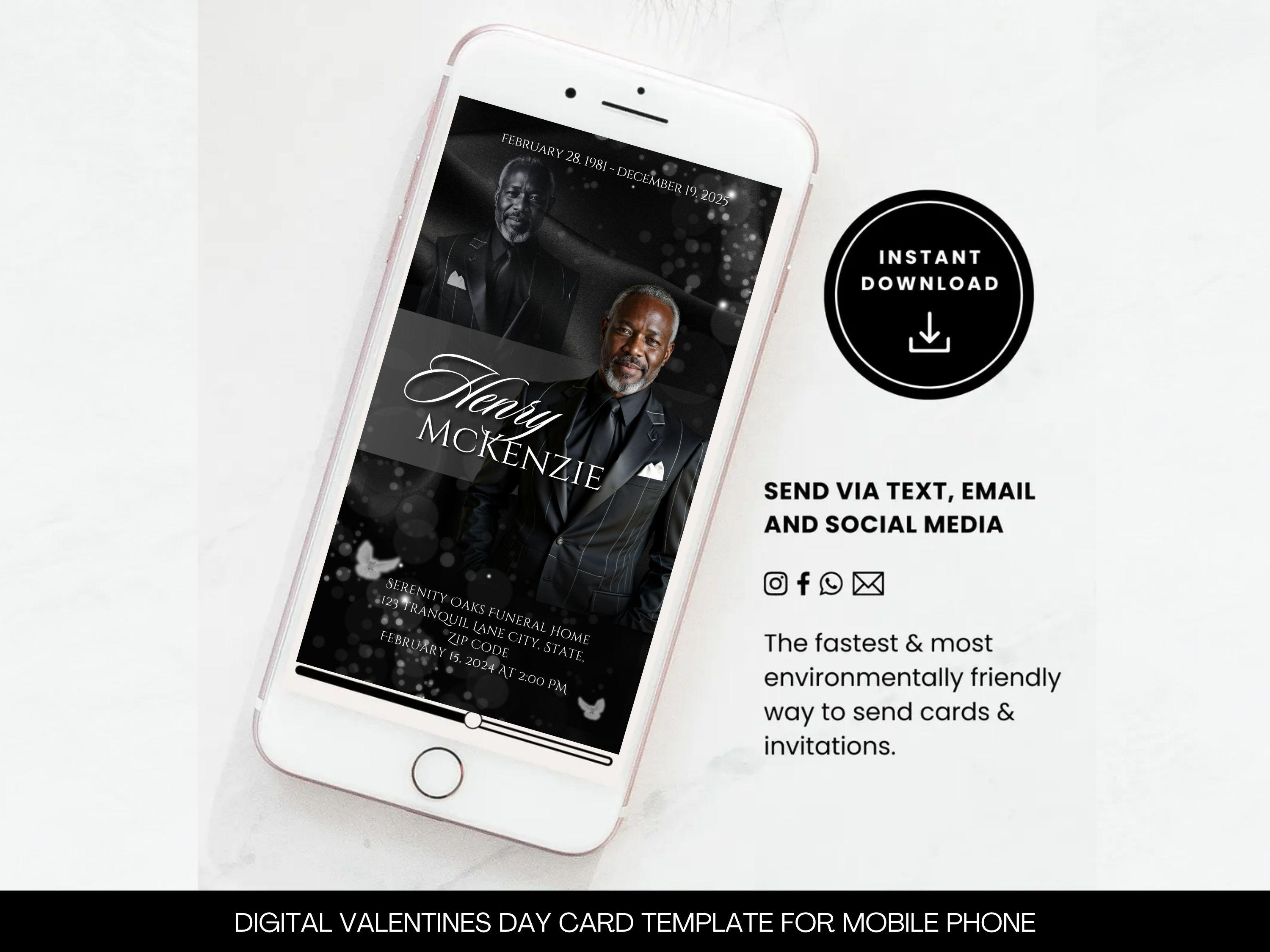 Animated Funeral Video Invitation, Funeral Program, Celebration of Life ...