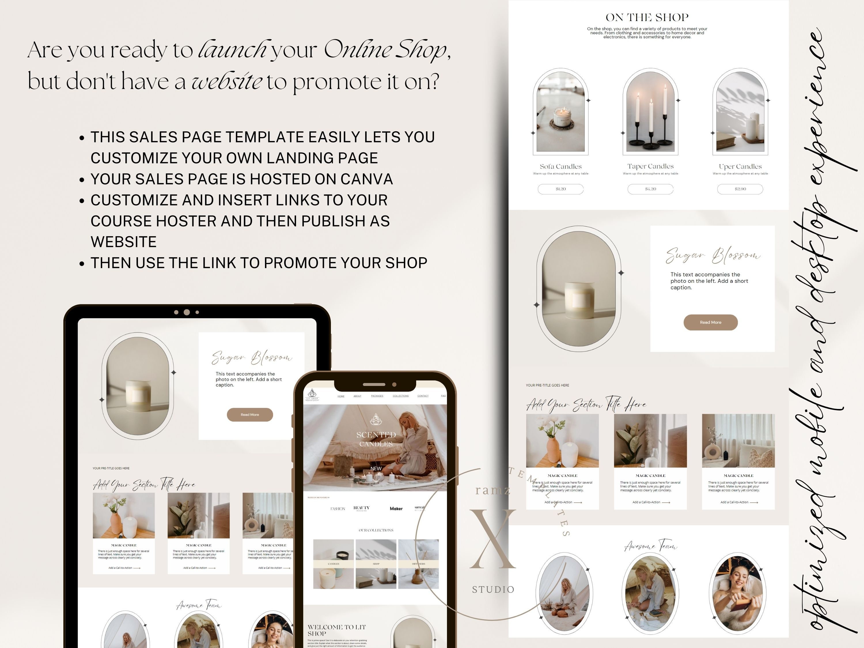 Canva Sales Page Template Modern Canva Theme Sales Page, Sales Landing ...