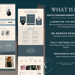 Digital Designer Website Canva Template, Freelancer Website, Personal ...