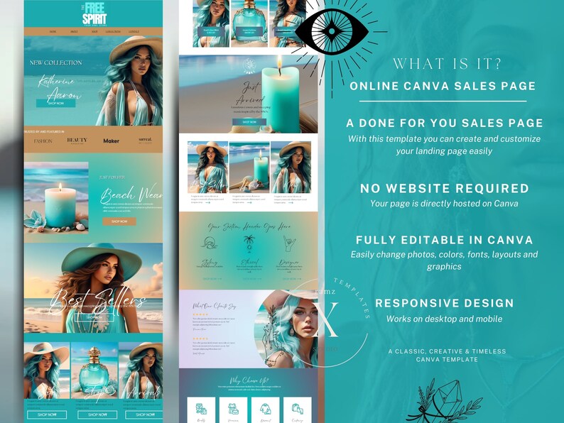Canva Sales Page Template Coaching Course Sales Page, Sales Landing ...