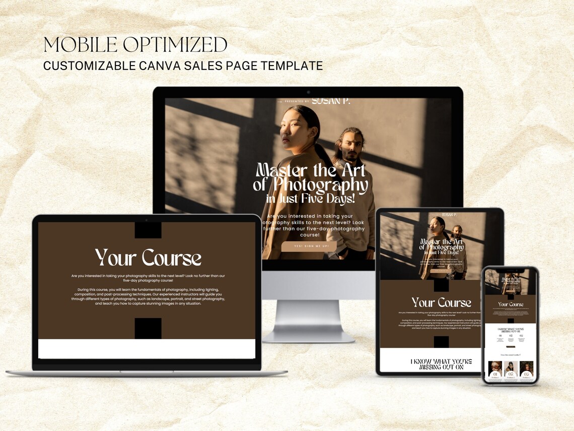 Canva Sales Page Template Coaching Course Sales Page, Sales Landing Page Template, Coaching ...