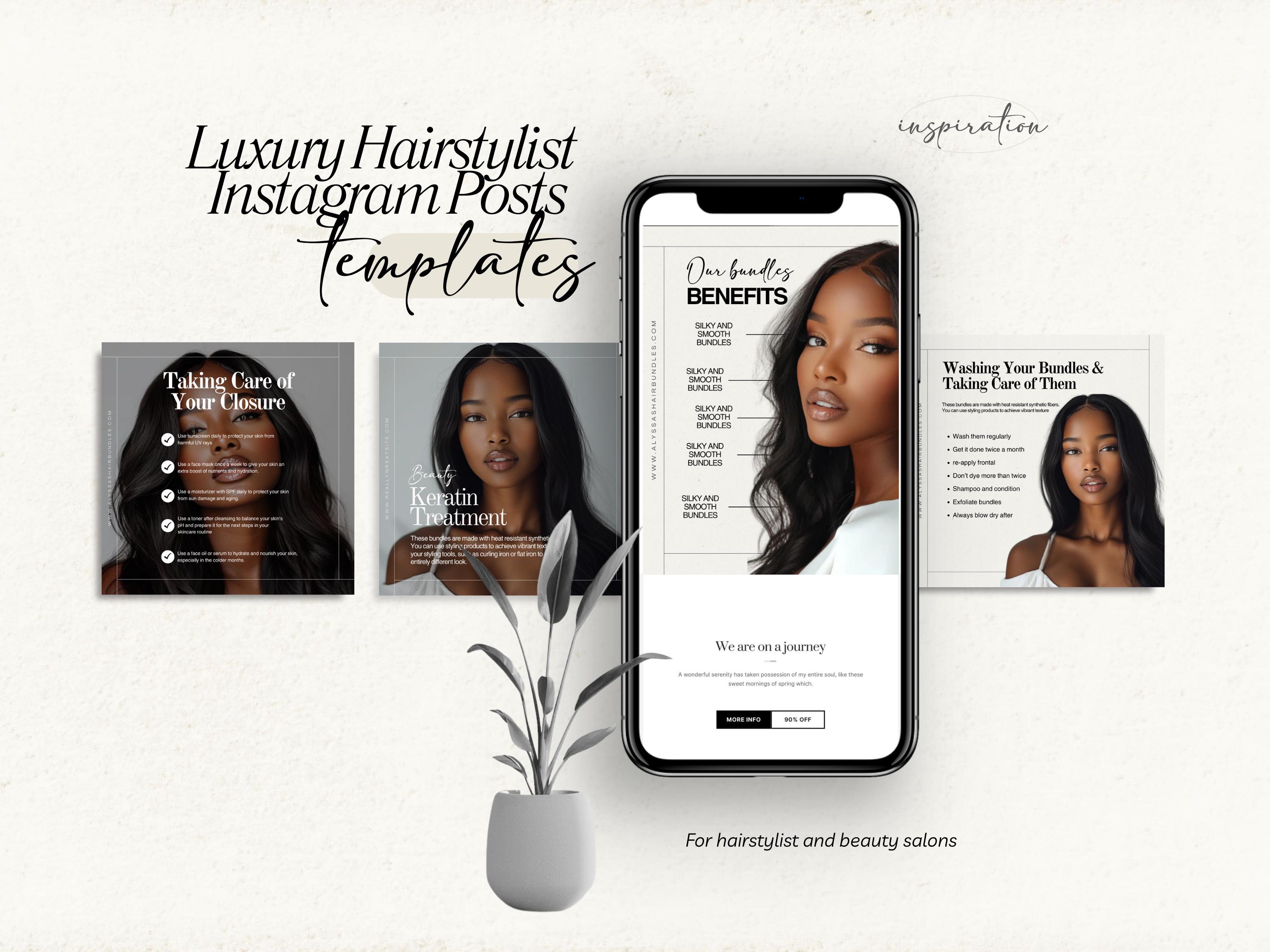Hairstylist Instagram Posts Templates | Hair Salon Instagram ...