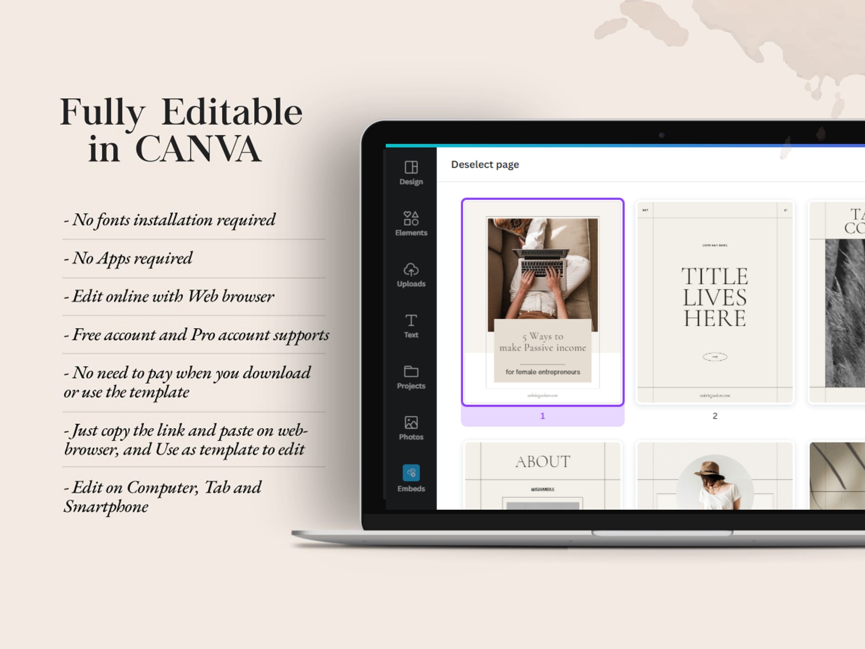 Workbook Template Canva Workbook Canva Template Coaching Template ...